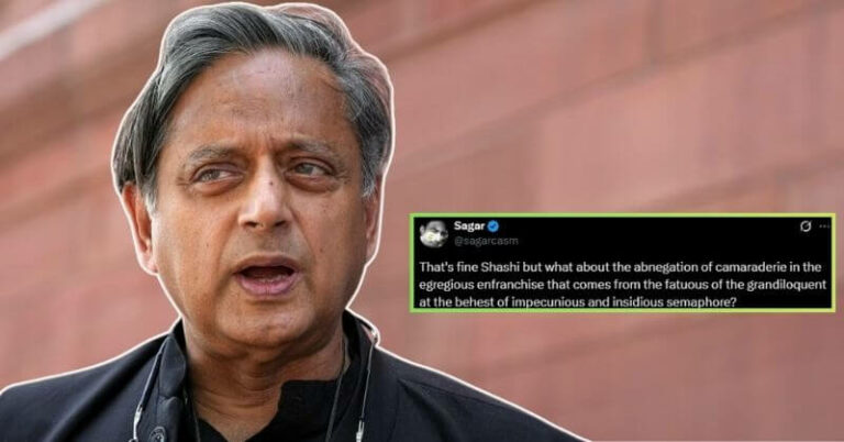 Shashi Tharoor's Viral Hindi Reply To A Bizarre English Comment Breaks ...