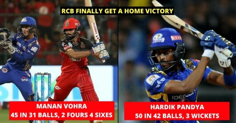 Match 31, IPL 2018: RCB Win In The Last Over To Get A Much Needed Home ...