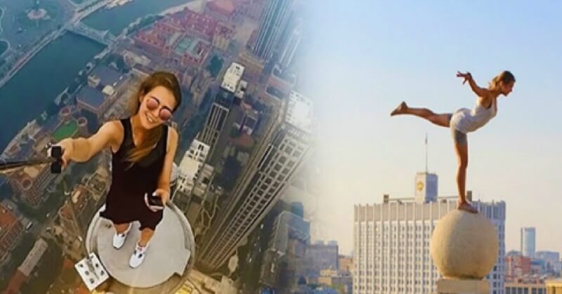 Angela Nikolau, Russian Girl Who Takes The Most Riskiest Pictures Ever